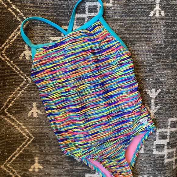 TYR | Swim | Tyr Girls Swimsuit Xs Size 45 Rainbow One Piece | Poshmark